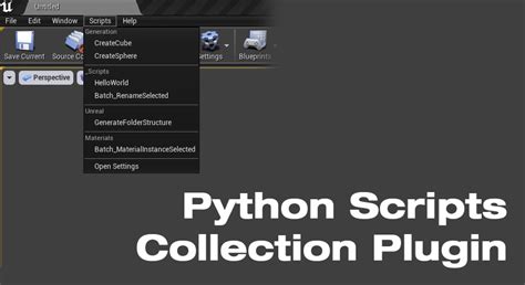 python scripts collection menu in code plugins ue marketplace