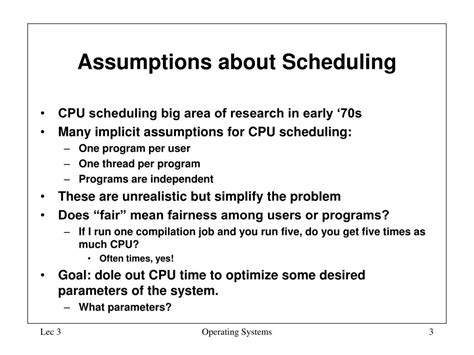 Ppt Operating Systems Lecture 3 Process Scheduling Algorithms