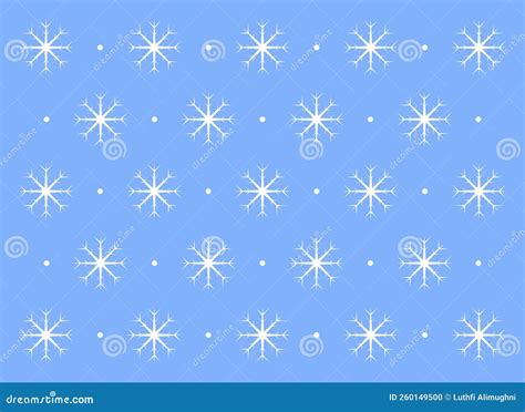Snowflake Seamless Pattern On Blue Background Stock Vector Stock Vector