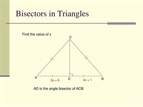 Ppt Bisectors In Triangles Powerpoint Presentation Free Download