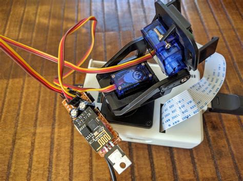 pan tilt webcam control via esp8266 and blynk app for