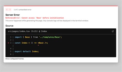 typescript getting error referenceerror cannot access base before