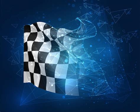Premium Vector Vector Flag Black And White Checkered Virtual Abstract