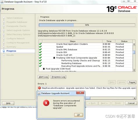 oracle 19c dbua升级时ora 20001报错的分析 verify queryable inventory returned