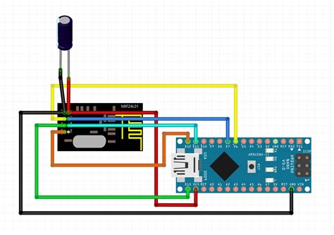 wiring the cable arduino nano nrf24l01 wiring