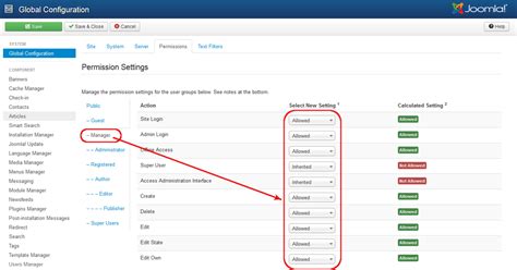 j3 x access control list tutorial joomla documentation