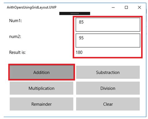 how to create a simple calculator using grid layout in