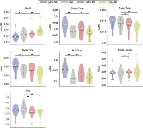 Spatiotemporal Analysis Of Gait And Trunk Displacement Index Tdi Sw