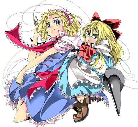 Safebooru Alice Margatroid Alternate Eye Color Apron Aqua Eyes Bow