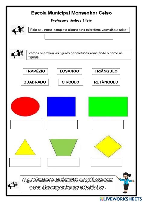 RevisÃo De Figuras GeomÉtricas Online Exercise For Live Worksheets