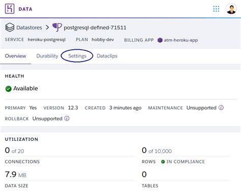 creating a heroku postgresql database developing modern database