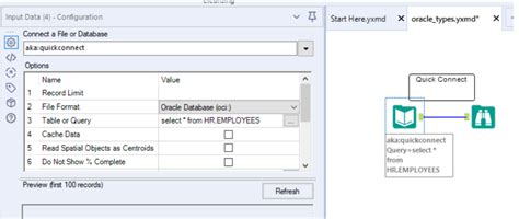 how to connect to an oracle database in alteryx