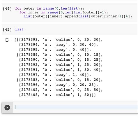 iterating on next item in sublist with condition in python stack overflow
