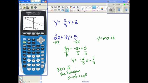 finding x and y intercepts with calculator youtube