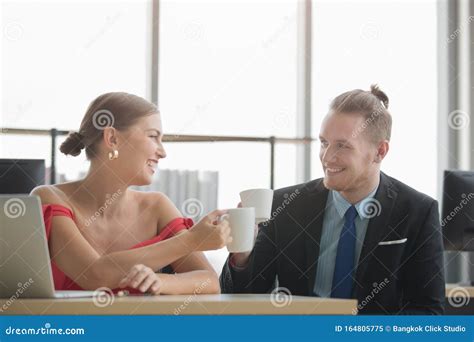 Business People Drinking Coffee Together Stock Image Image Of Office