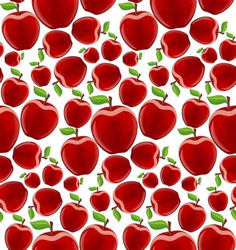 Premium Vector Apple Seamless Pattern