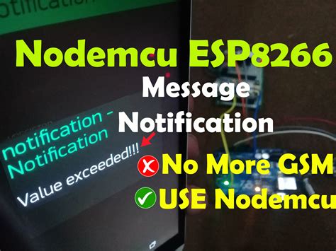 nodemcu esp8266 notification message and real time