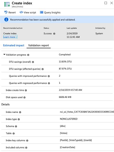 what does azure sql db automatic index tuning actually do and when
