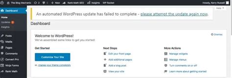 easy fix an automated wordpress update has failed to complete please