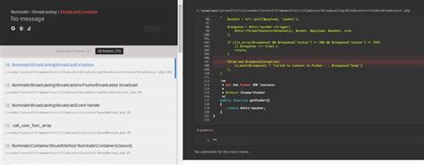 vue js laravel 5 5 broadcastexception with pusher stack overflow