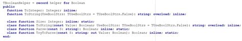 new tip tbooleanhelper tostring and tuseboolstrs enumeration