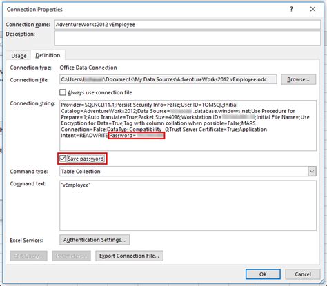 how to refresh data to a sql azure database in excel online office