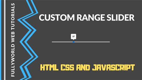 custom range slider using html css and javascript javascript