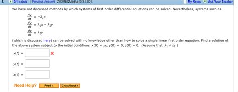 solved we have not discussed methods by which systems of