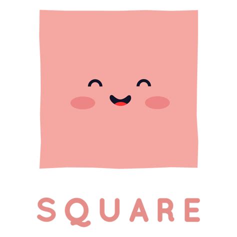 Design Png E Svg De Forma Quadrada Fofa Para Camisetas