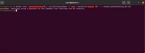 backup mysql database that running on docker container