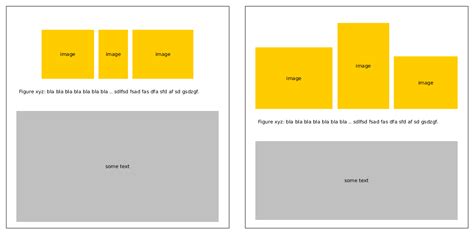 graphics different aspect ratio images full width same height row