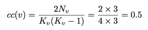 Formula For Graph Average Clustering Coefficient Stack Overflow