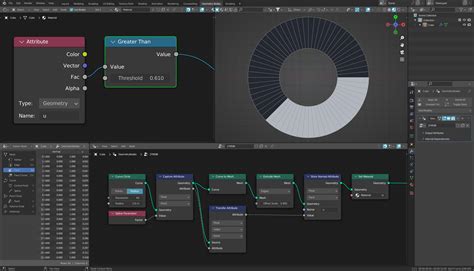 geometry nodes spline parameter from curve circle to shader attribute