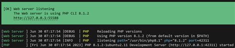 why symfony start server on random port all except 8000 wsl2 ubuntu