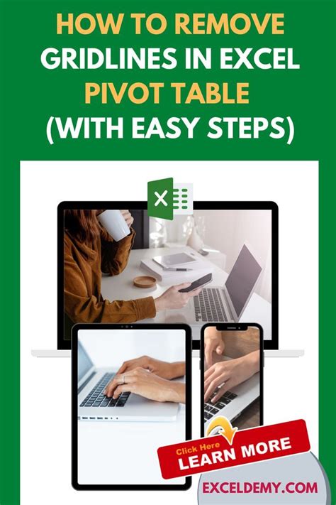 how to remove gridlines in excel pivot table excel macros pivot table