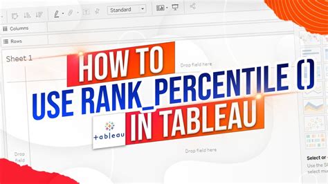 How To Calculate Rank Percentile In Tableau Youtube