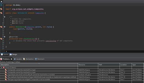 eclipse java windowsbuilder is not showing anything in the design tab