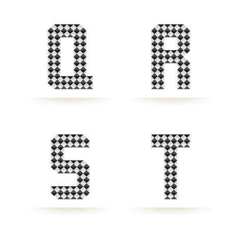 Premium Vector Alphabet Set Vector Illustration Block Style