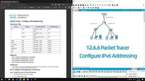 Cisco 12 6 6 Packet Tracer Configure Ipv6 Addressing Türkçe