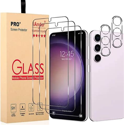 Iander 3 Pack Glass Screen Protector For Galaxy S23 2 Pack