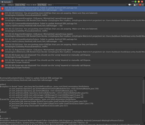 【unity、mac、android】failed to update android sdk package list （未解決
