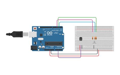 circuit design temp sensor led arduino tinkercad
