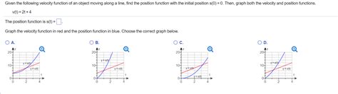 Solved Given The Following Velocity Function Of An Object