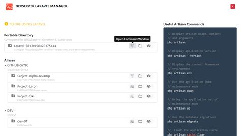easyphp code with devserver and host with webserver