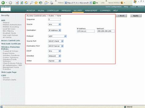 Configure Acls On Wireless Lan Controller Example Cisco