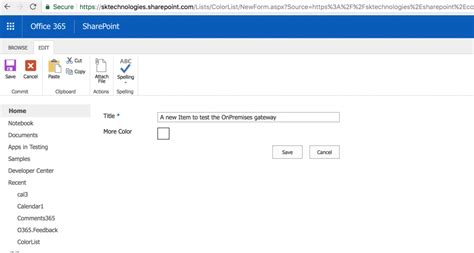 how to send data to on premises sql database using flow powerapps