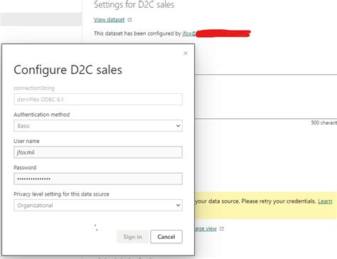 solved data credentials initial log in hangs microsoft fabric community