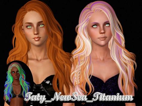 Newsea`s Titanium Hairstyle Retextured By Taty Sims 3 Hairs Sims