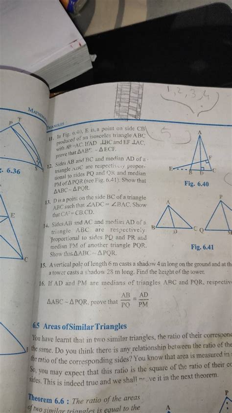 G 6 36mathematriangles11 In Fig 6 40 E Is A Point On Side Cbprod