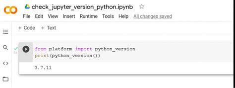how to check python version in jupyter notebook be on the right side